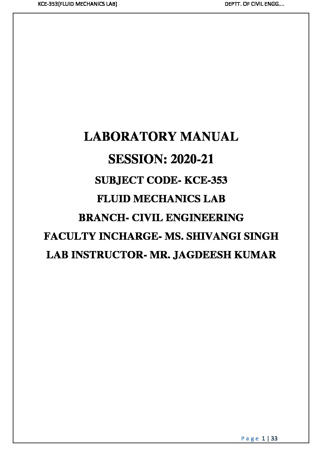 fluid-mechanics-lab-manual | BBDITM