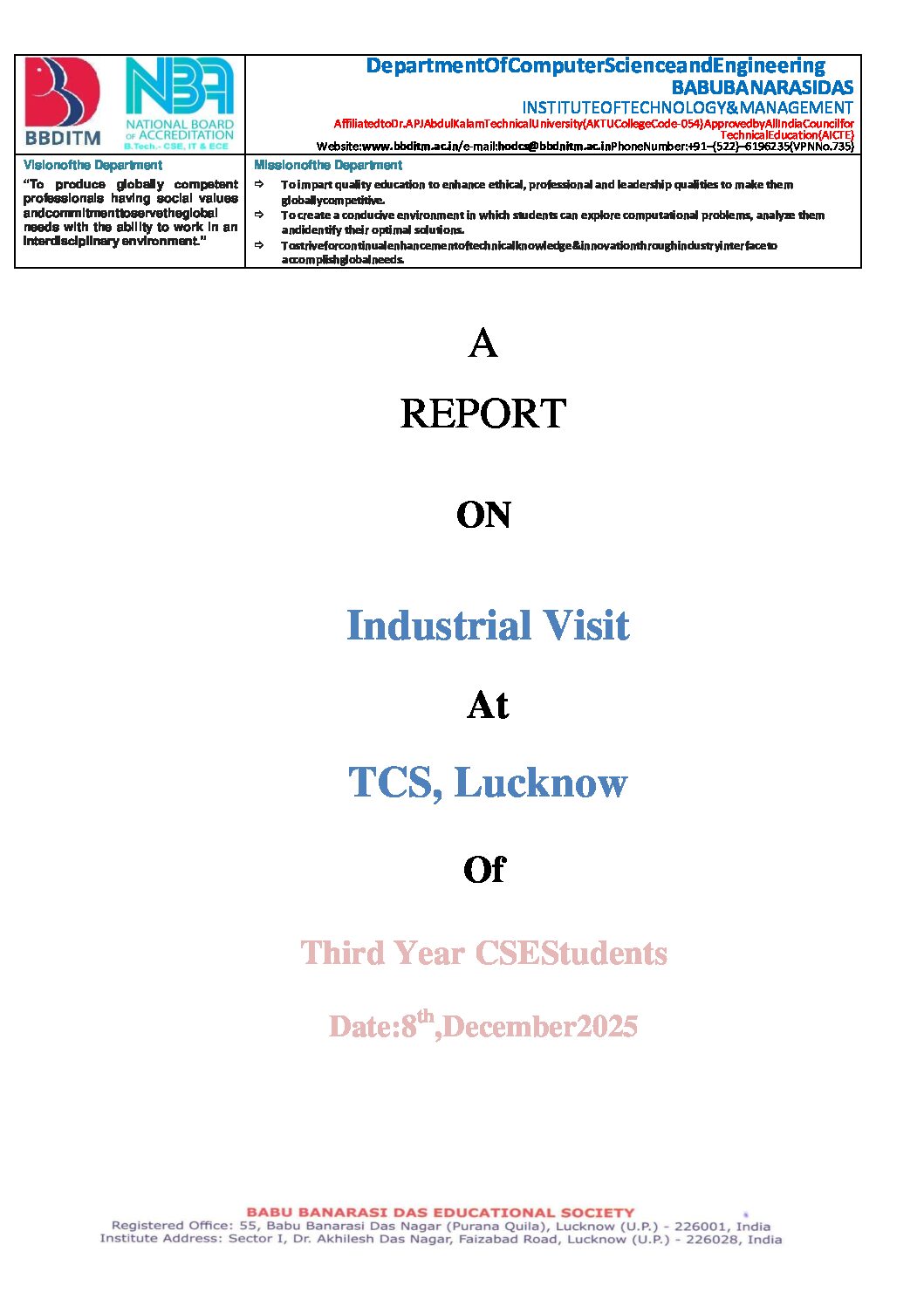 industrial_visit | BBDITM